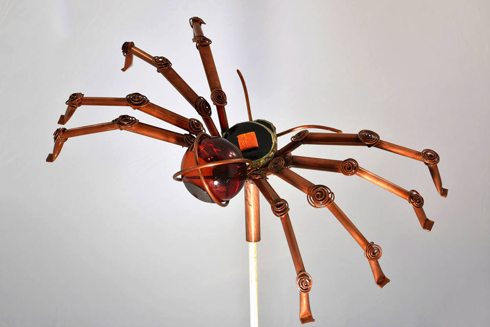 Large Spider Outdoor Metal Garden Art Sculpture Copper | Etsy