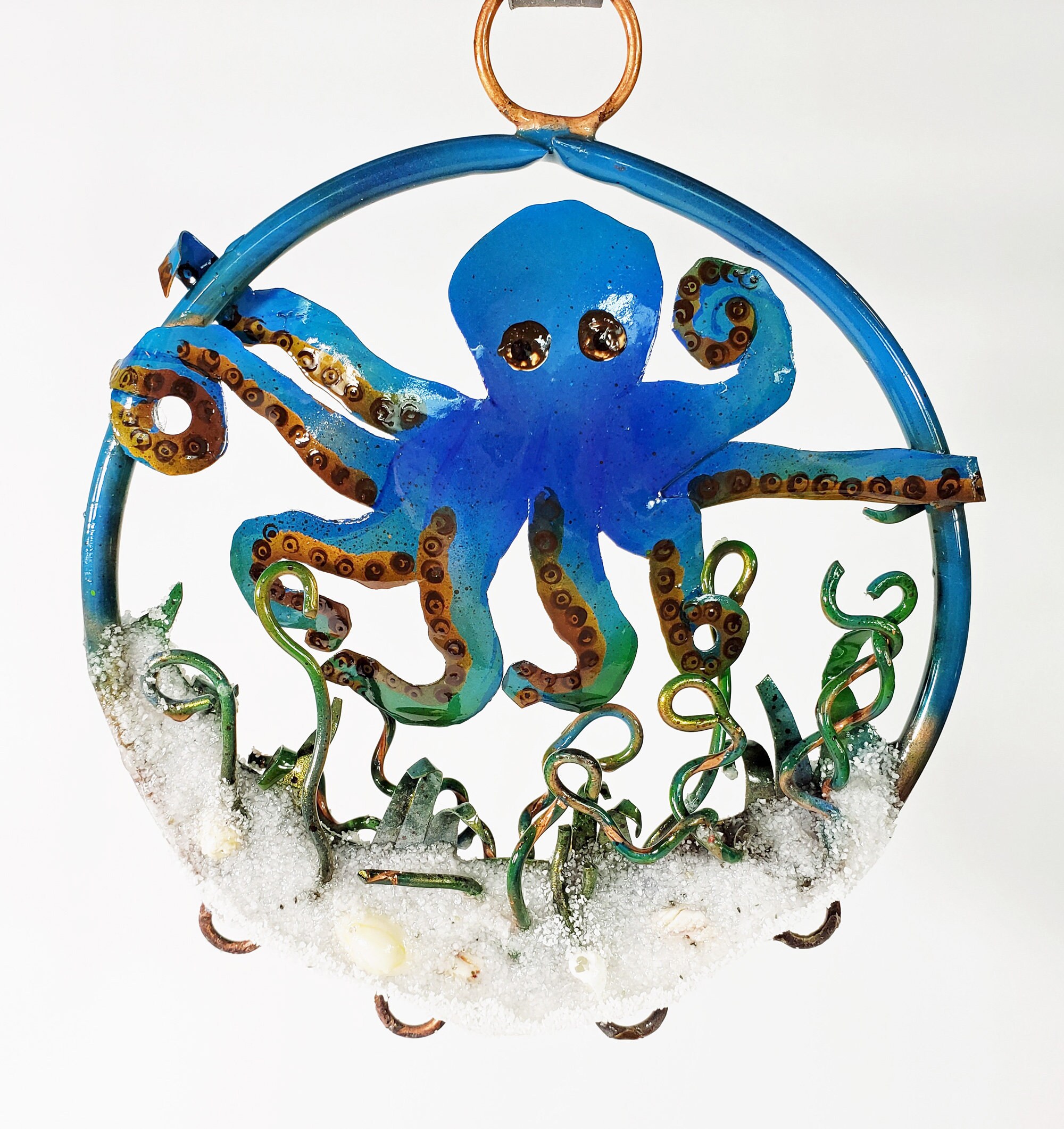 Octopus Wind Chime, Suncatcher, Outdoor Decor, Yard Art, Garden Art ...