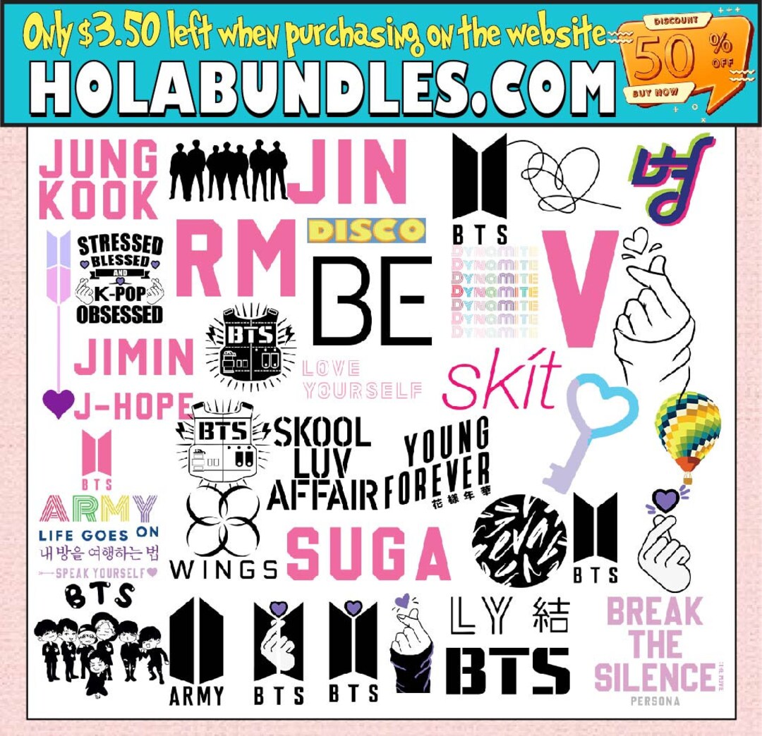 BTS Svg Bundle BTS Svg Bundle Bts Svg Kpop Svg Files for - Etsy
