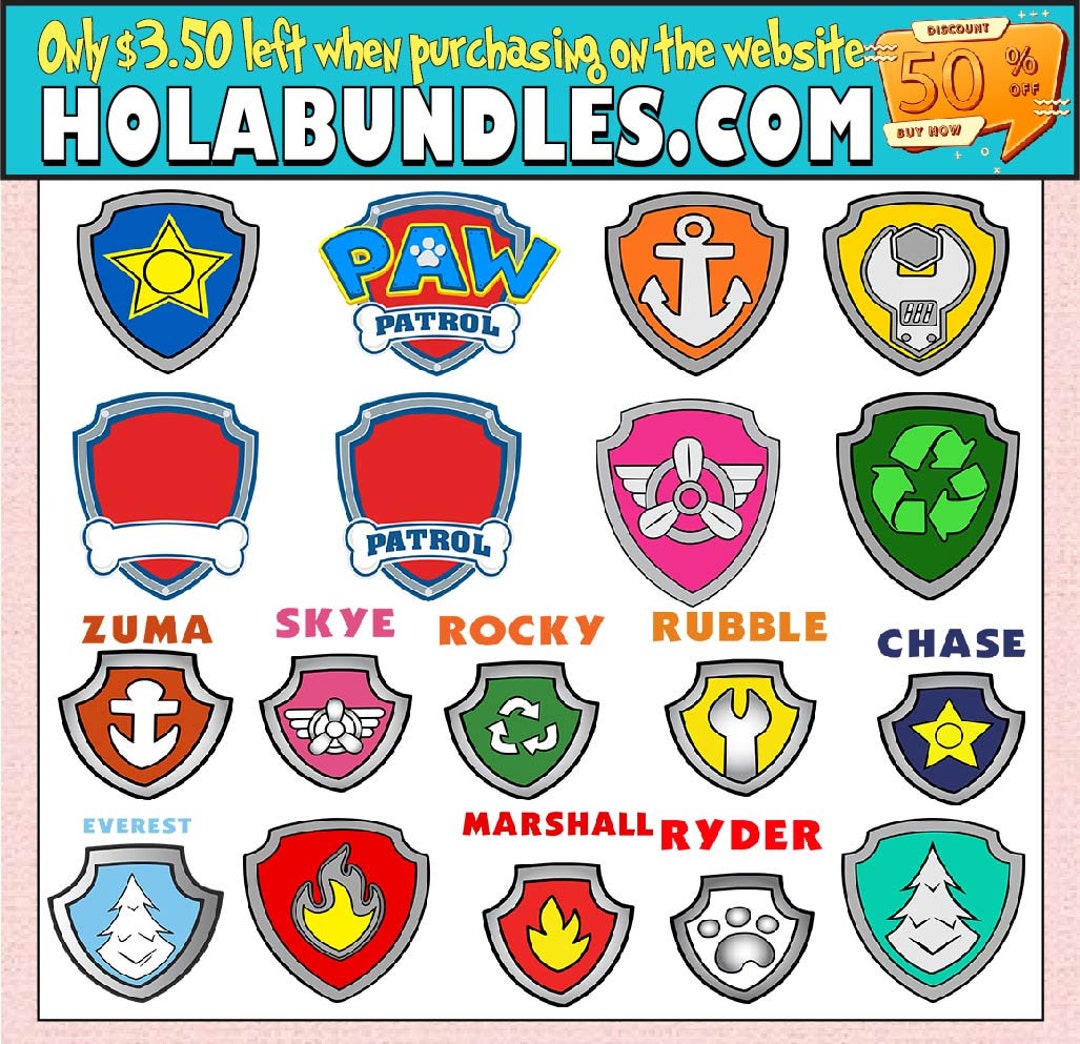 Paw Patrol SVG Paw Patrol Bundle Svg Paw Patrol Font Svg - Etsy
