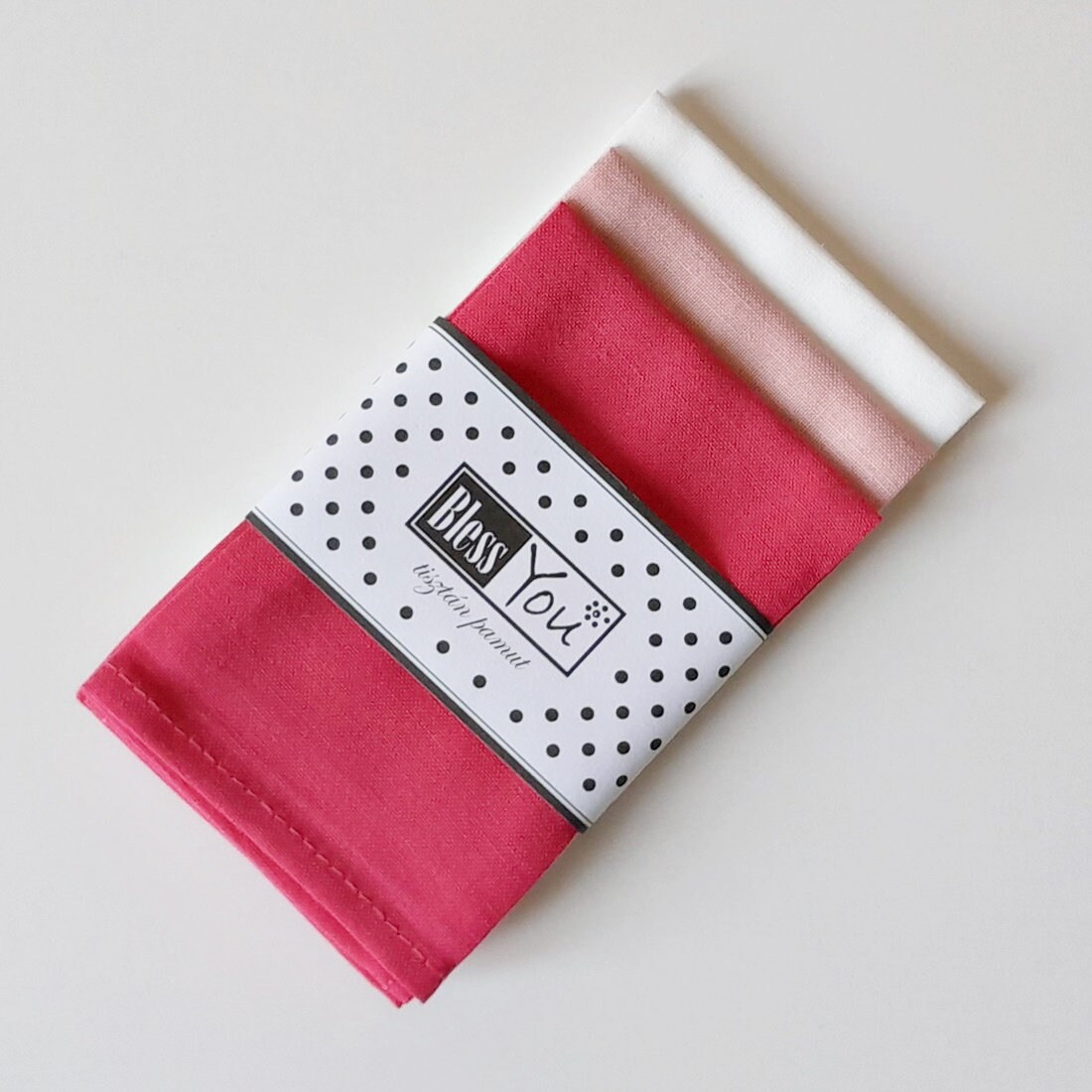 BARBIE Pink Tissues for Women and Girls, Set of 3 Washable Zerowaste ...