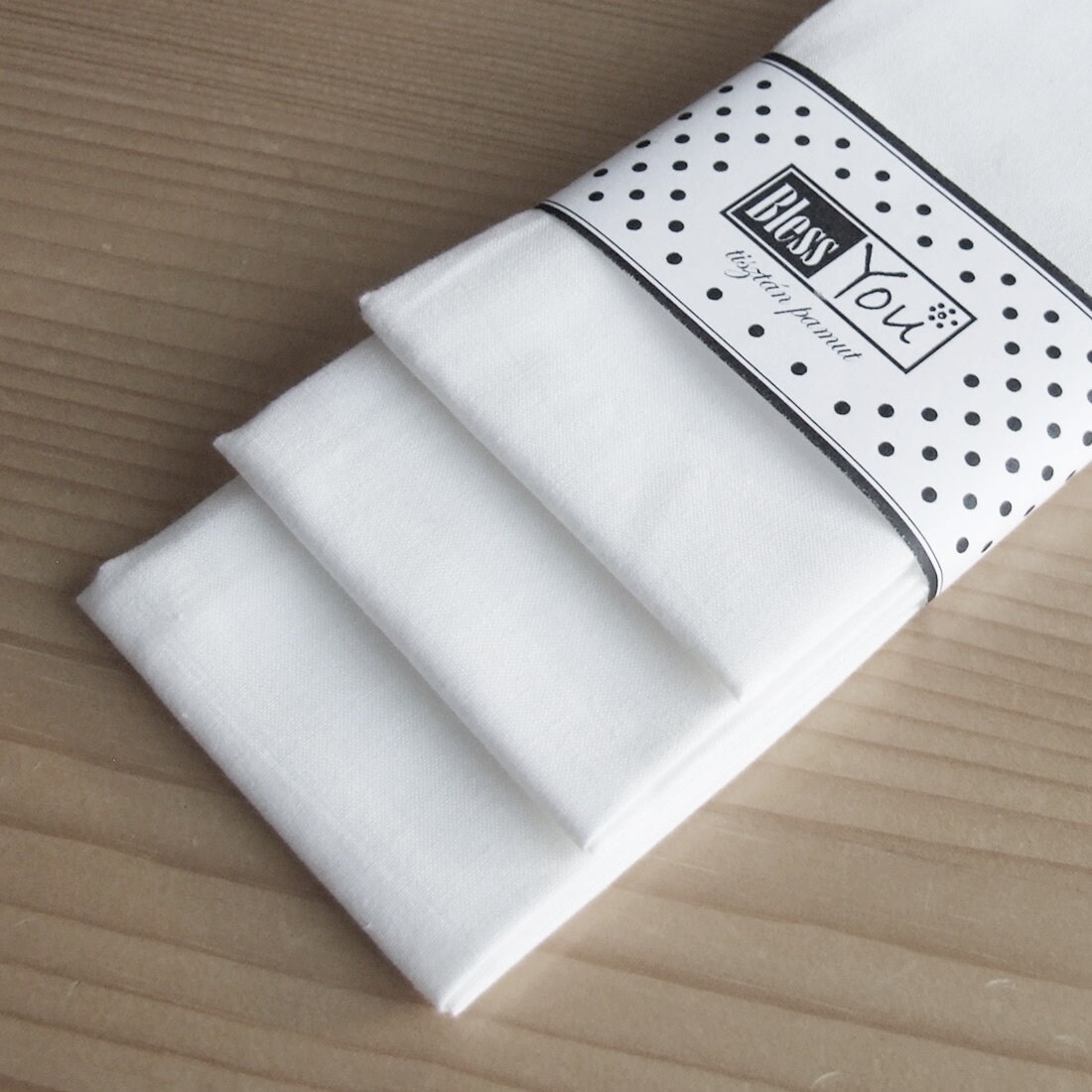White Reusable Cotton Tissues / Zero Waste Handkerchiefs / Eco Friendly ...