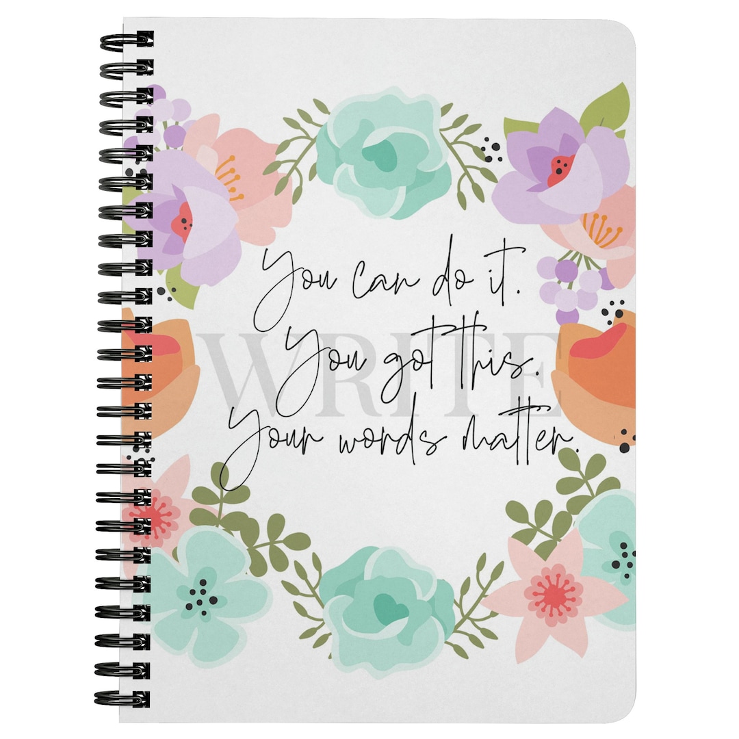 Writer Notebook, Spiral Writing Notebook, Gift for Writer, Lined ...