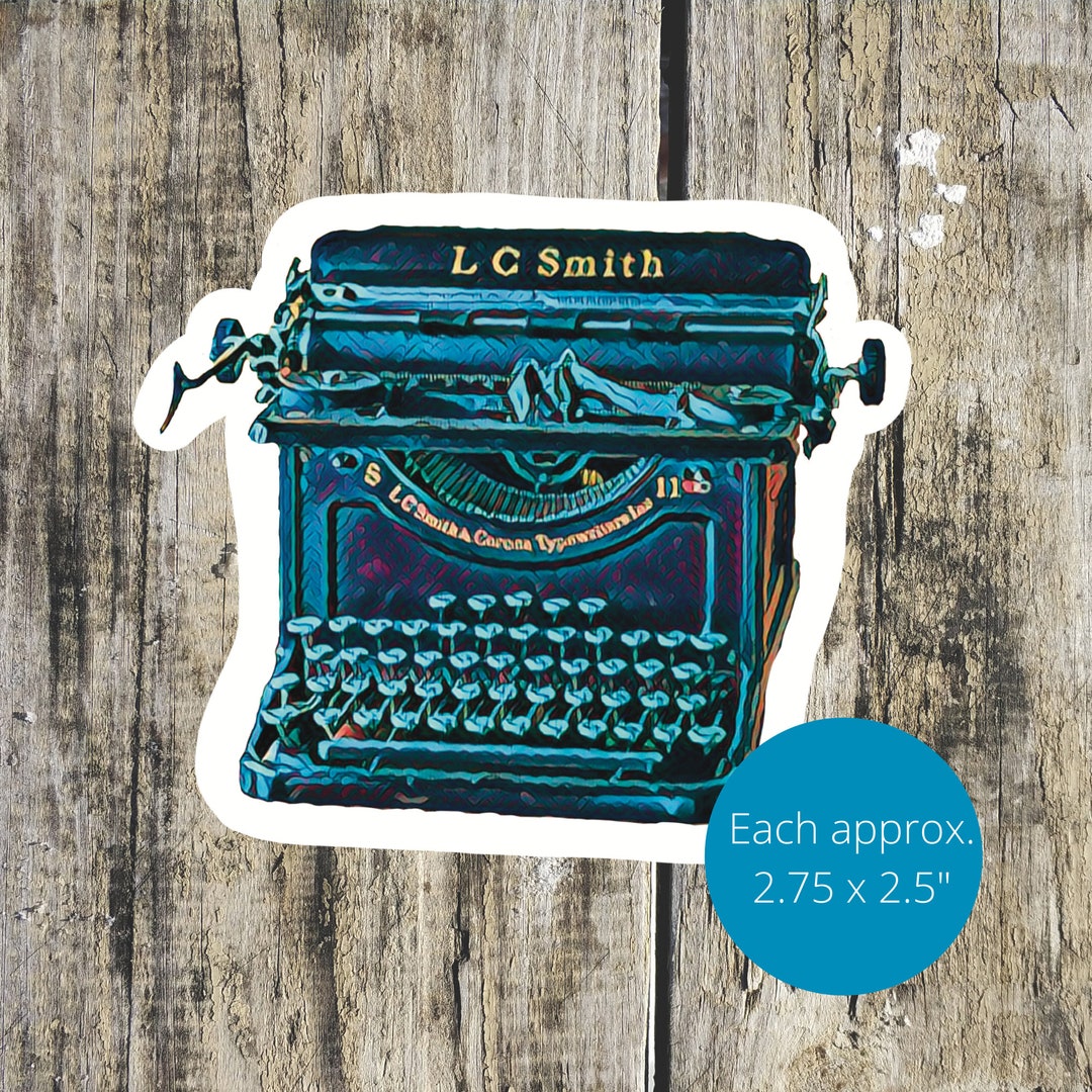 Old Typewriter Sticker, Typewriter Sticker, Writing Sticker, Gift for ...