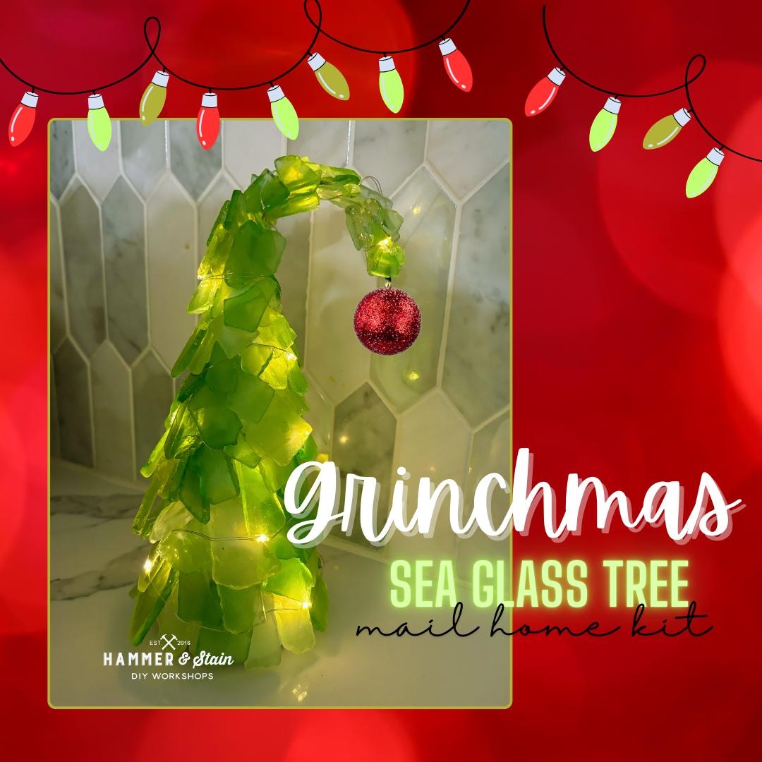 Grinch Sea Glass Tree DIY Kit - Etsy
