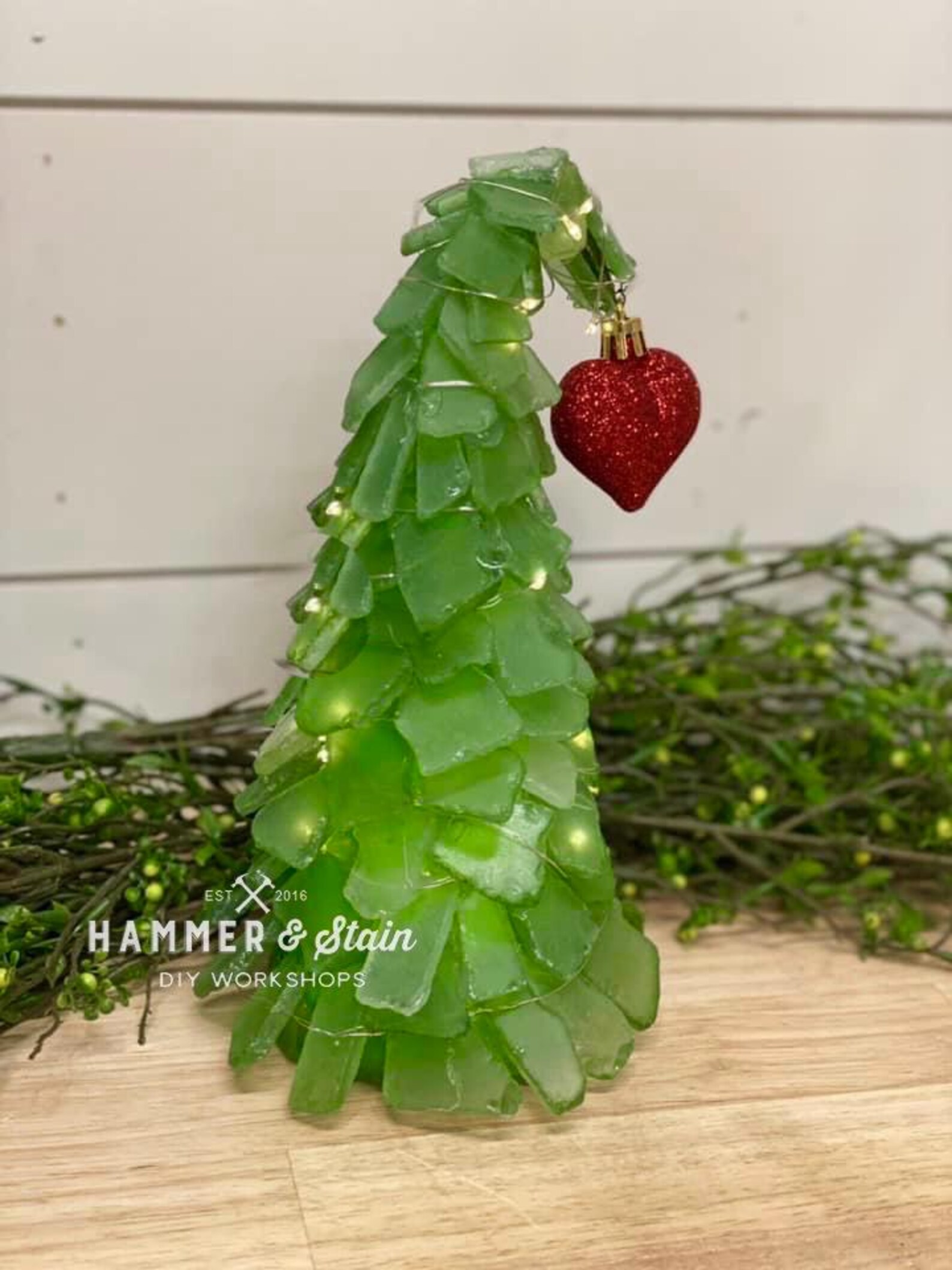 Grinch Sea Glass Tree DIY Kit - Etsy
