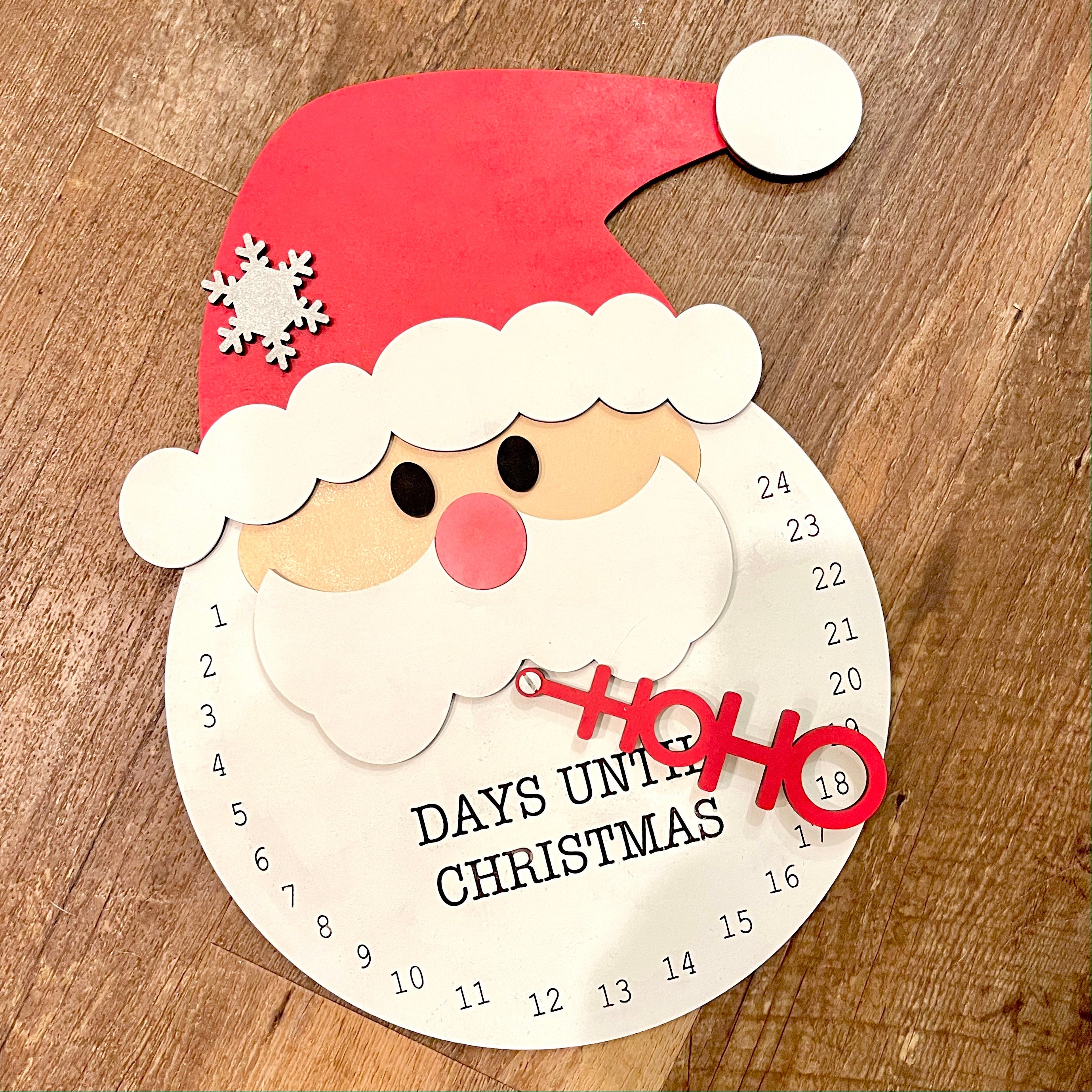Santa Christmas Countdown Hohoho SVG / Glowforge Digital File / Laser ...