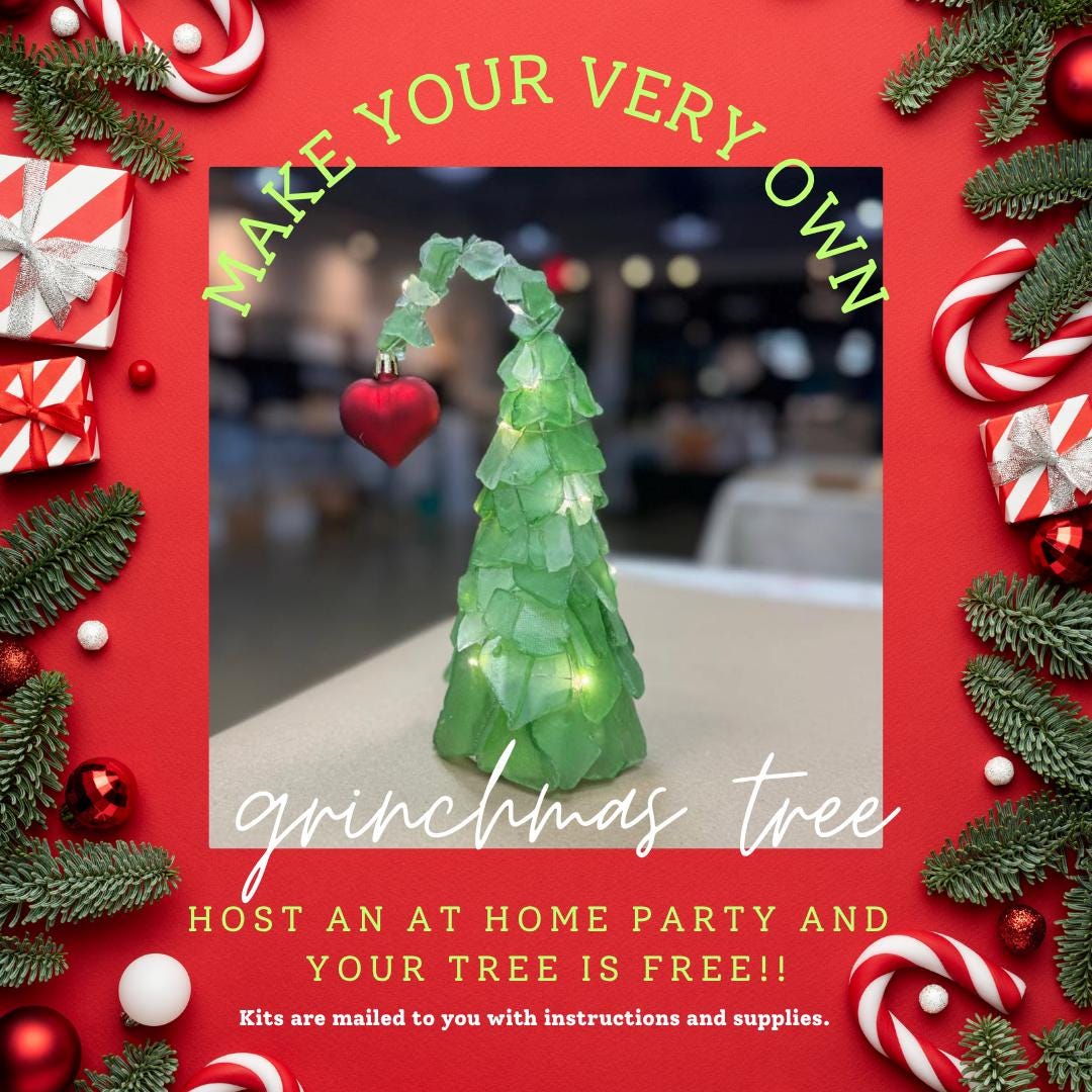 Grinch Sea Glass Tree DIY Kit - Etsy