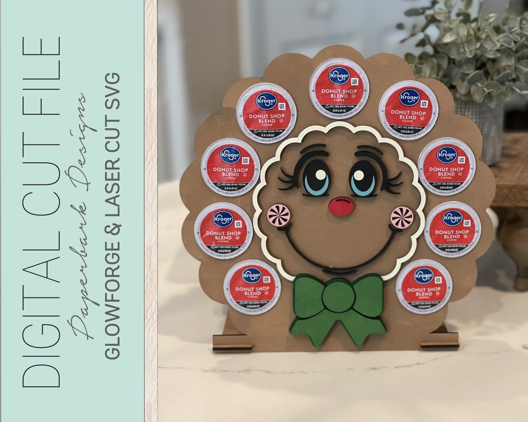 Gingerbread Cookie Kcup Coffee Pod Keurig SVG / Glowforge Digital File ...