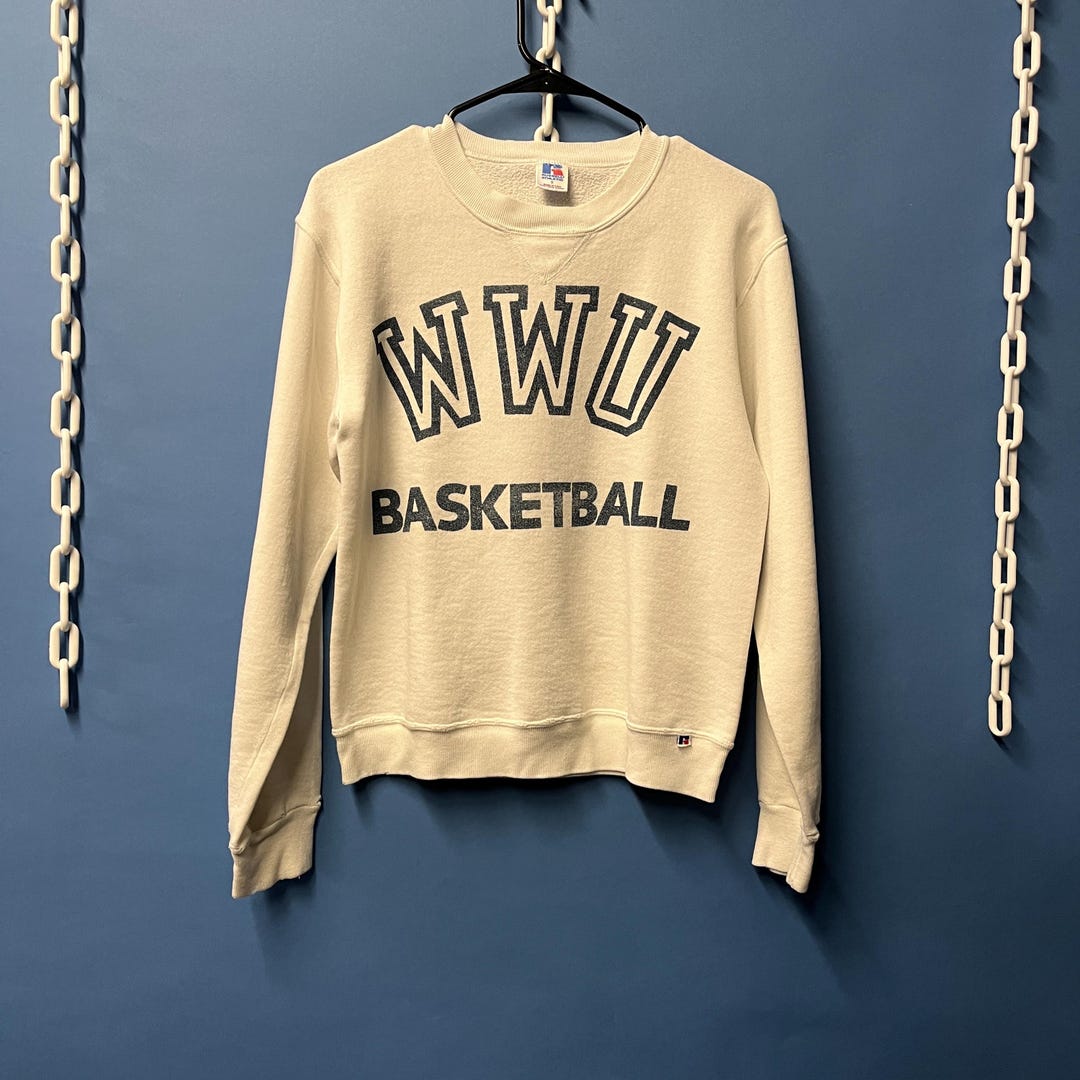 Vintage 1990's // WWU Basketball Crew Sweatshirt // Western WA // S ...
