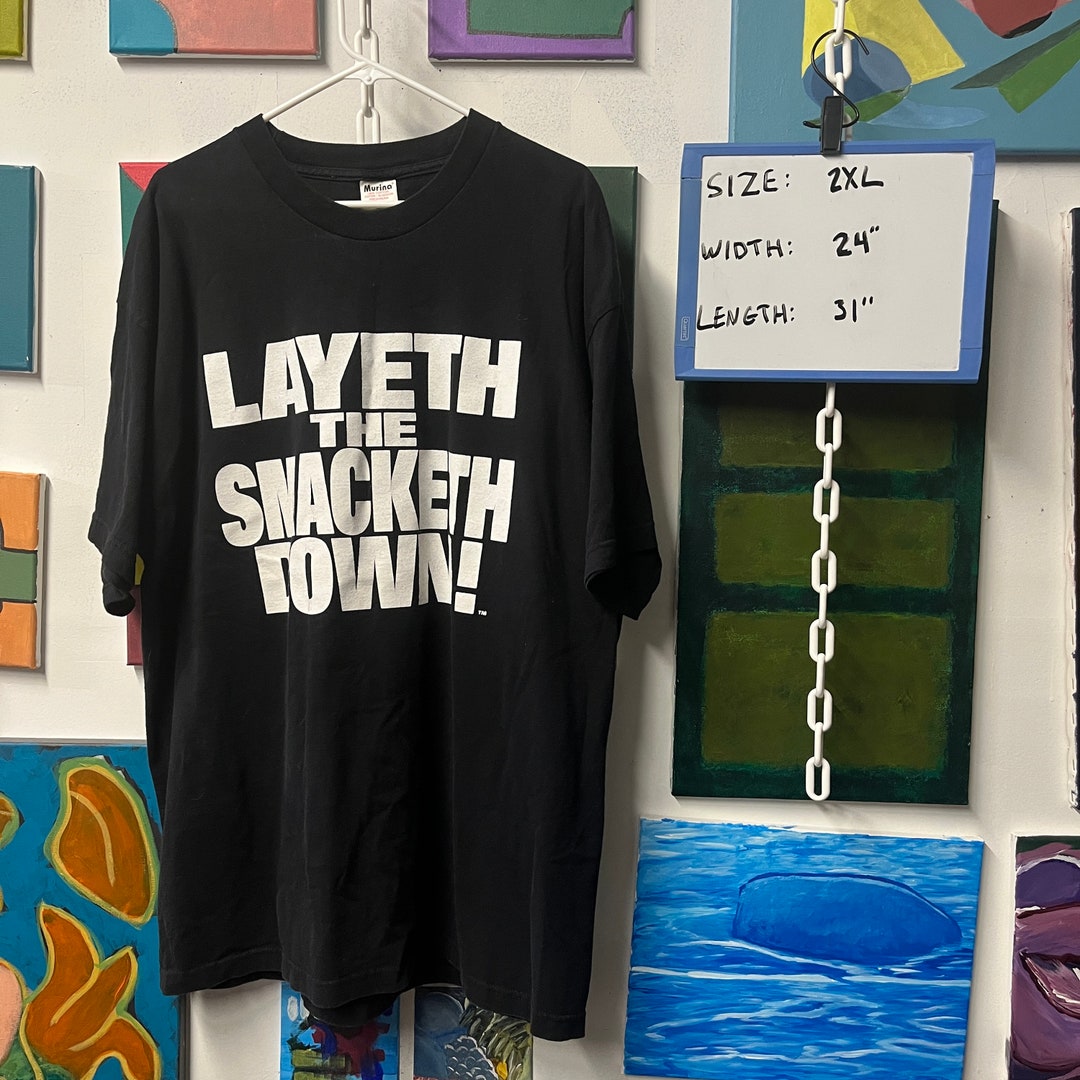 Vintage 1998 // WWF // Layeth the Smack Down T Shirt // XXL // Black ...