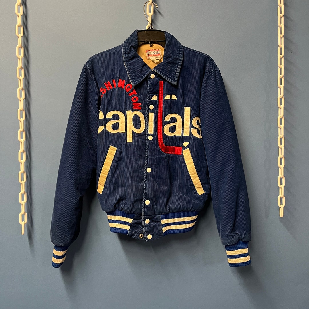 Vintage 60's Corduroy Letterman Jacket - Capitals Bomber, Made in USA ...