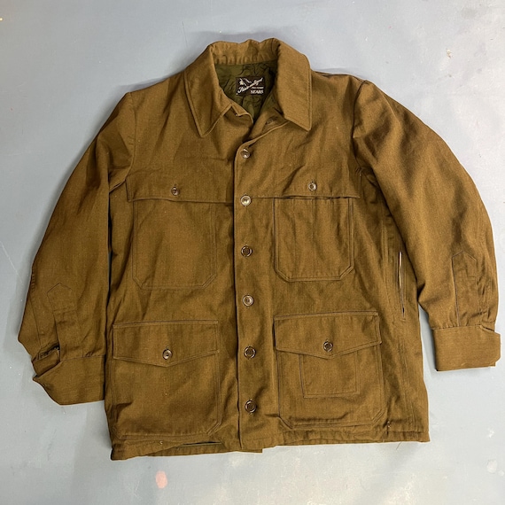 Vintage 1950s-60s // Sears Uniform Jacket // Army Gre… - Gem