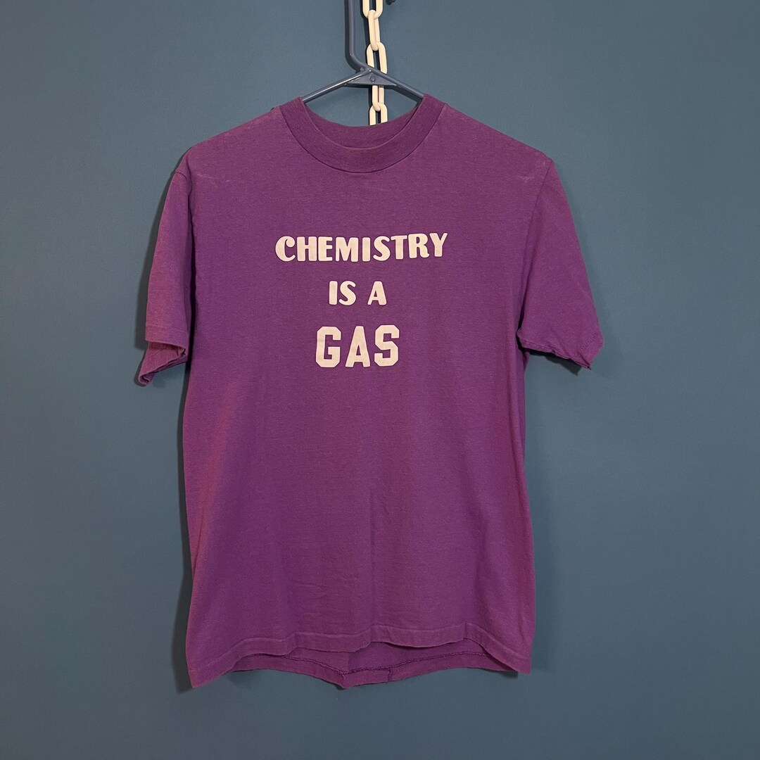 Vintage 80s Chemistry is a Gas Velvet T-shirt: Purple, Made in USA - Etsy