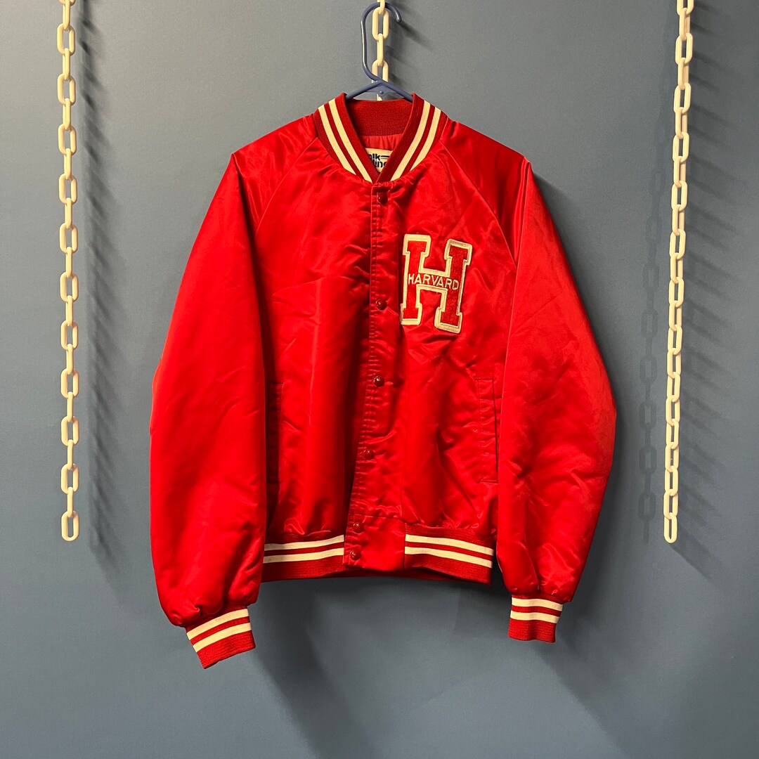 Vintage 1980's // Harvard Letterman Jacket // Medium // Chalk Line ...