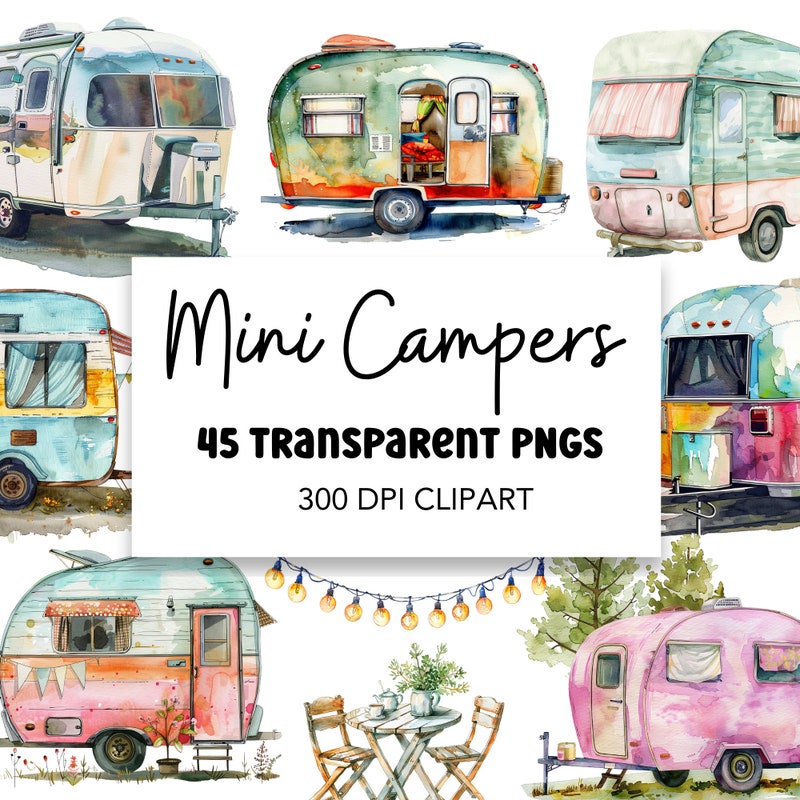 Camper Clip Art - Etsy
