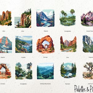 National Park Clipart Bundle, Digital Download Commerical Use Art, PNG ...