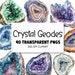Geode Clipart Bundle, Digital Download Commerical Use Art, Gems and ...