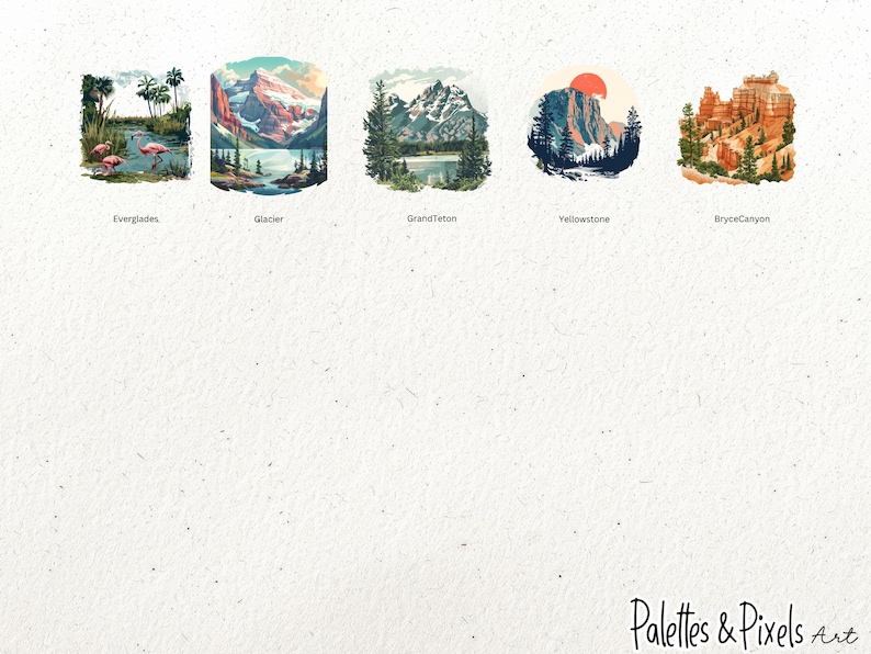 National Park Clipart Bundle, Digital Download Commerical Use Art, PNG ...