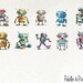 Robot Clipart Bundle, Digital Download Commerical Use Art, PNG Clip Art ...