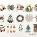 90 Farmhouse Christmas Clipart Pack, Commerical Use, Festive Holiday ...