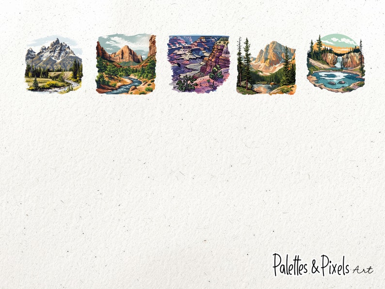 National Park Clipart Bundle, Digital Download Commerical Use Art, PNG ...