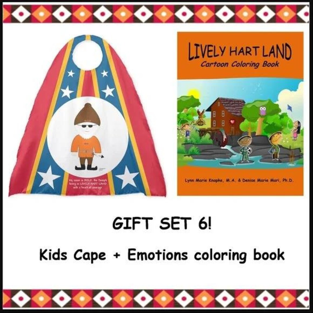 GIFT SET 6! Kids Cape + Coloring Book - Etsy
