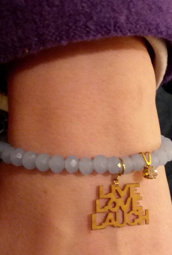 Live Love Laugh Ocean Blue Bracelet | Etsy