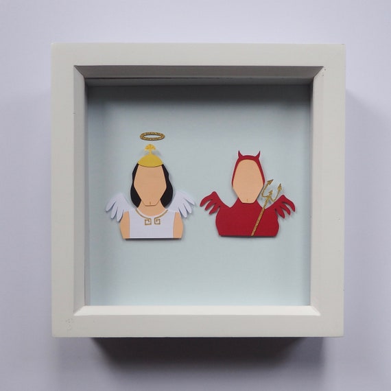 Framed 'angel Kronk & Devil Kronk' Emperor's New | Etsy
