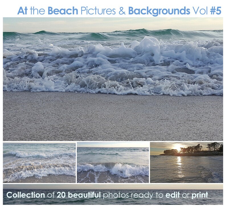 Beach Photos Vol 5, Digital Beach Landscape Photographs, Beach Scenery ...