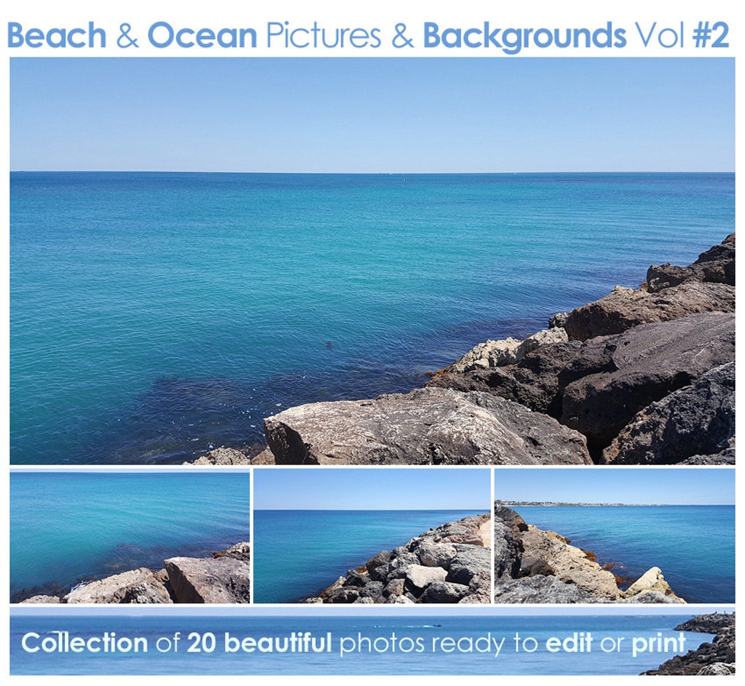 Beach and Ocean Photos Vol 2, Digital Beach Landscape Photographs ...
