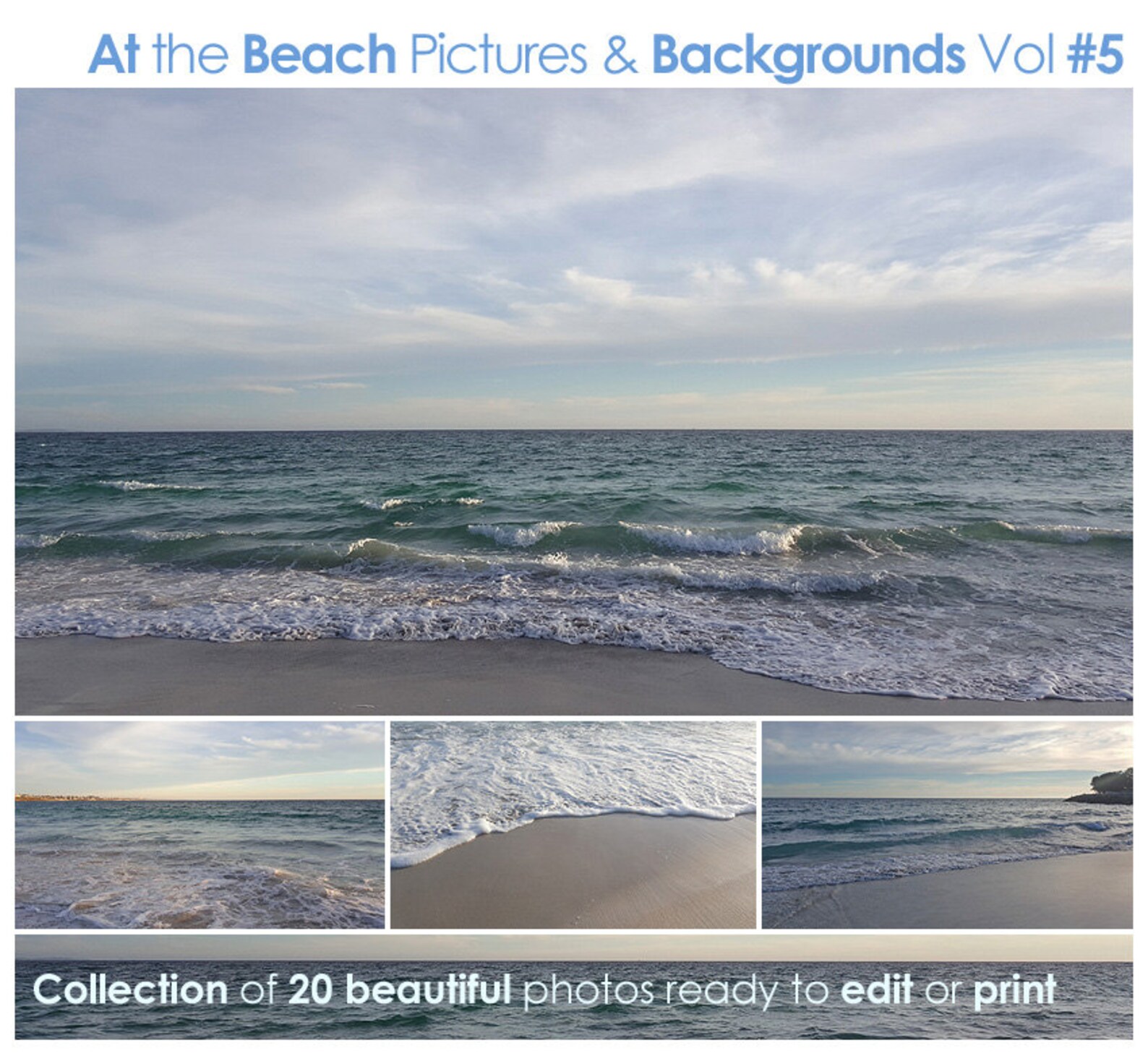 Beach Photos Vol 5, Digital Beach Landscape Photographs, Beach Scenery ...