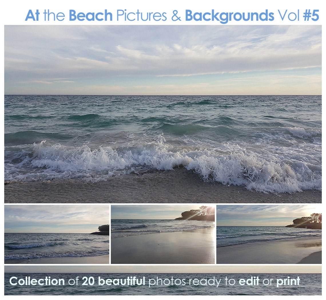 Beach Photos Vol 5, Digital Beach Landscape Photographs, Beach Scenery ...