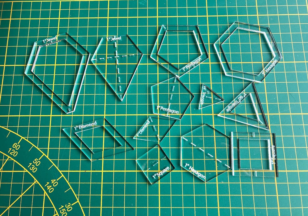 1" Quilt Shapes , Acrylic Templates for Paper Piecing , Patchwork ...