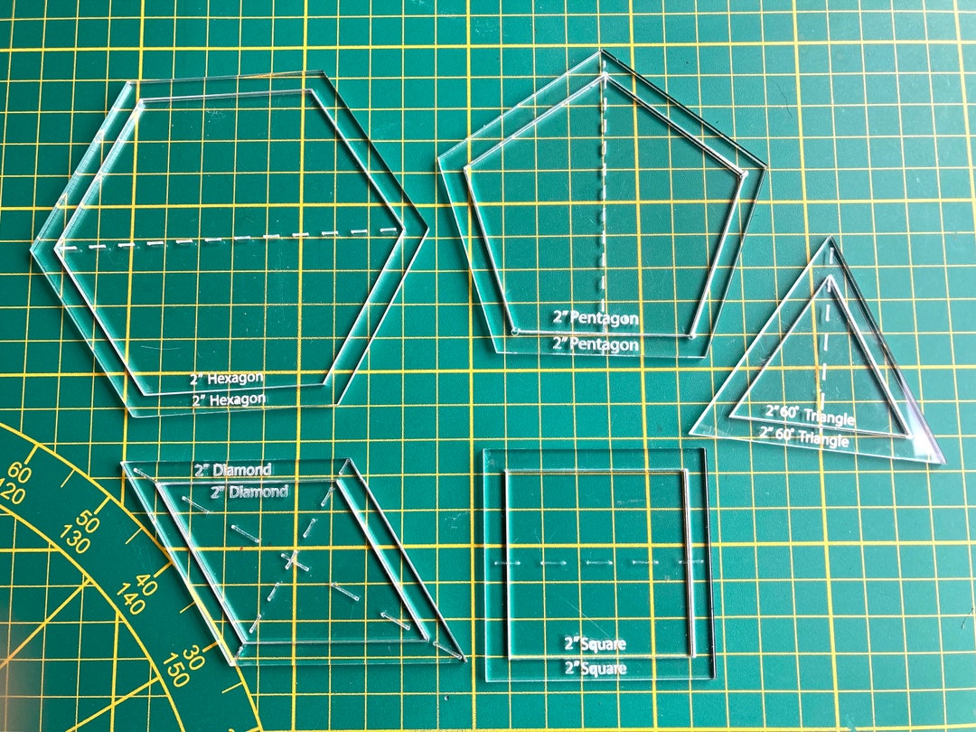 2" Quilt Shapes , Acrylic Templates for Paper Piecing , Patchwork ...