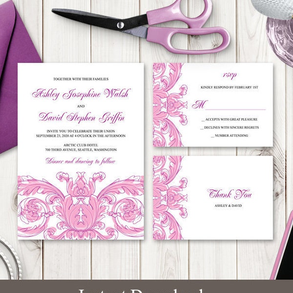 Edwardian Wedding Invitation - Etsy