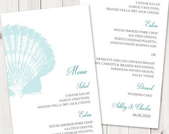 Beach Wedding Menu - Etsy