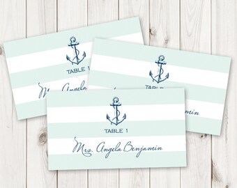 Anchor Place Card | Etsy