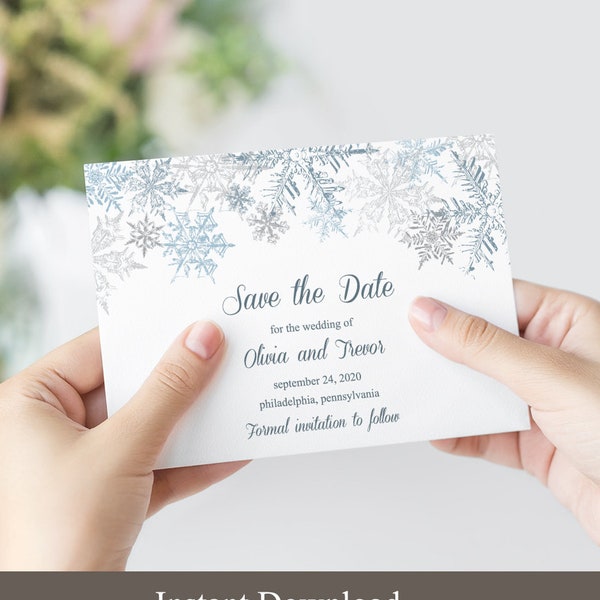 Winter Save the Date - Etsy