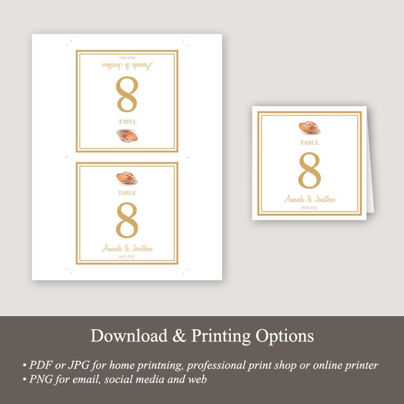 Destination Wedding Table Numbers Printable Template - Etsy