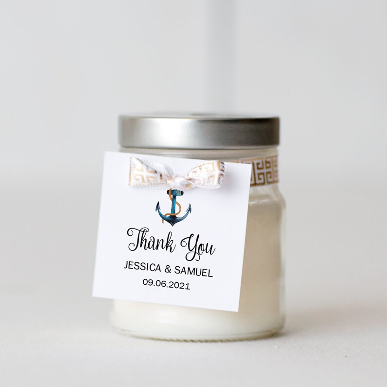 Wedding Favor Tag Template Nautical Allure. DIY Printable - Etsy