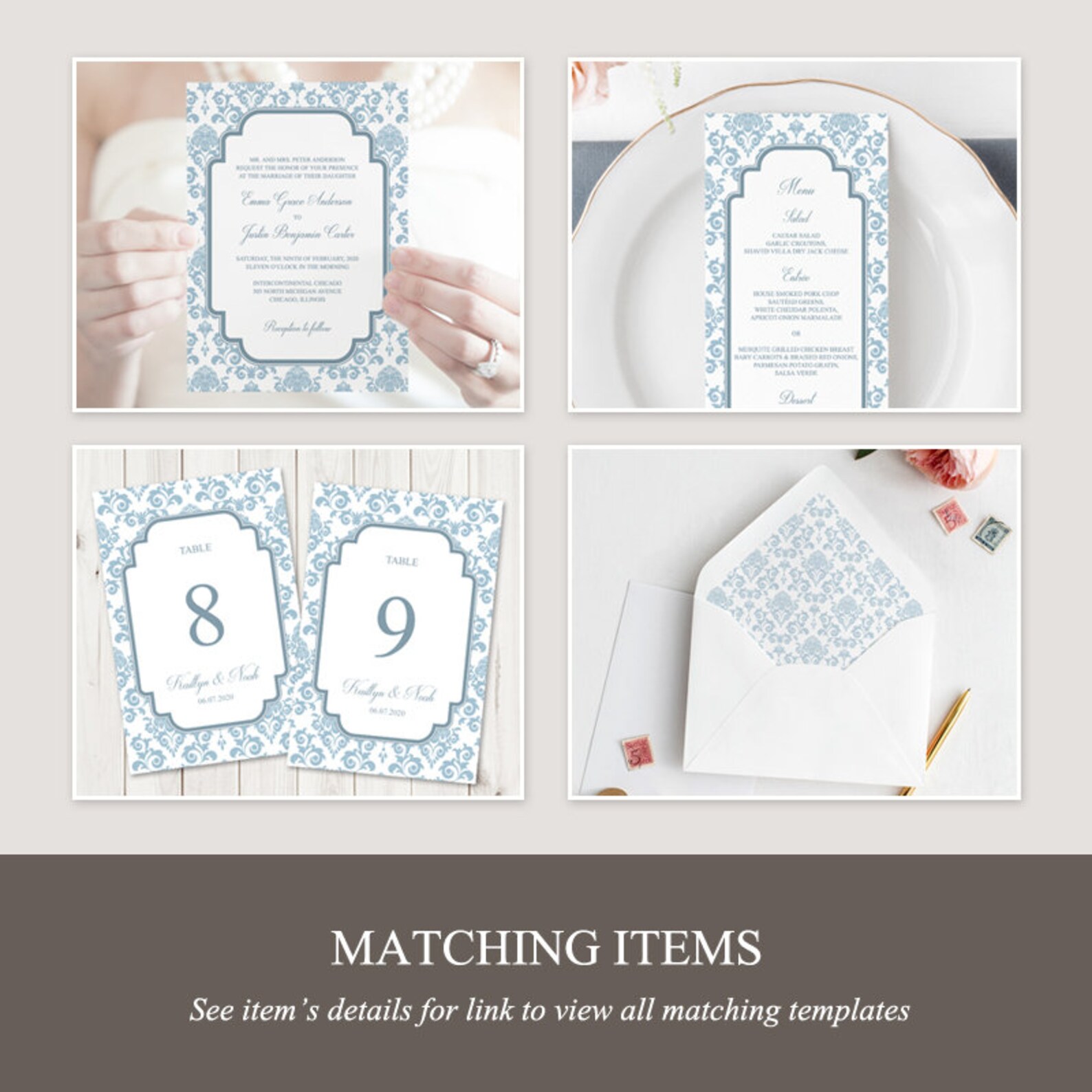 Wedding Envelope Liner Printable Template DIY Liners Floral - Etsy