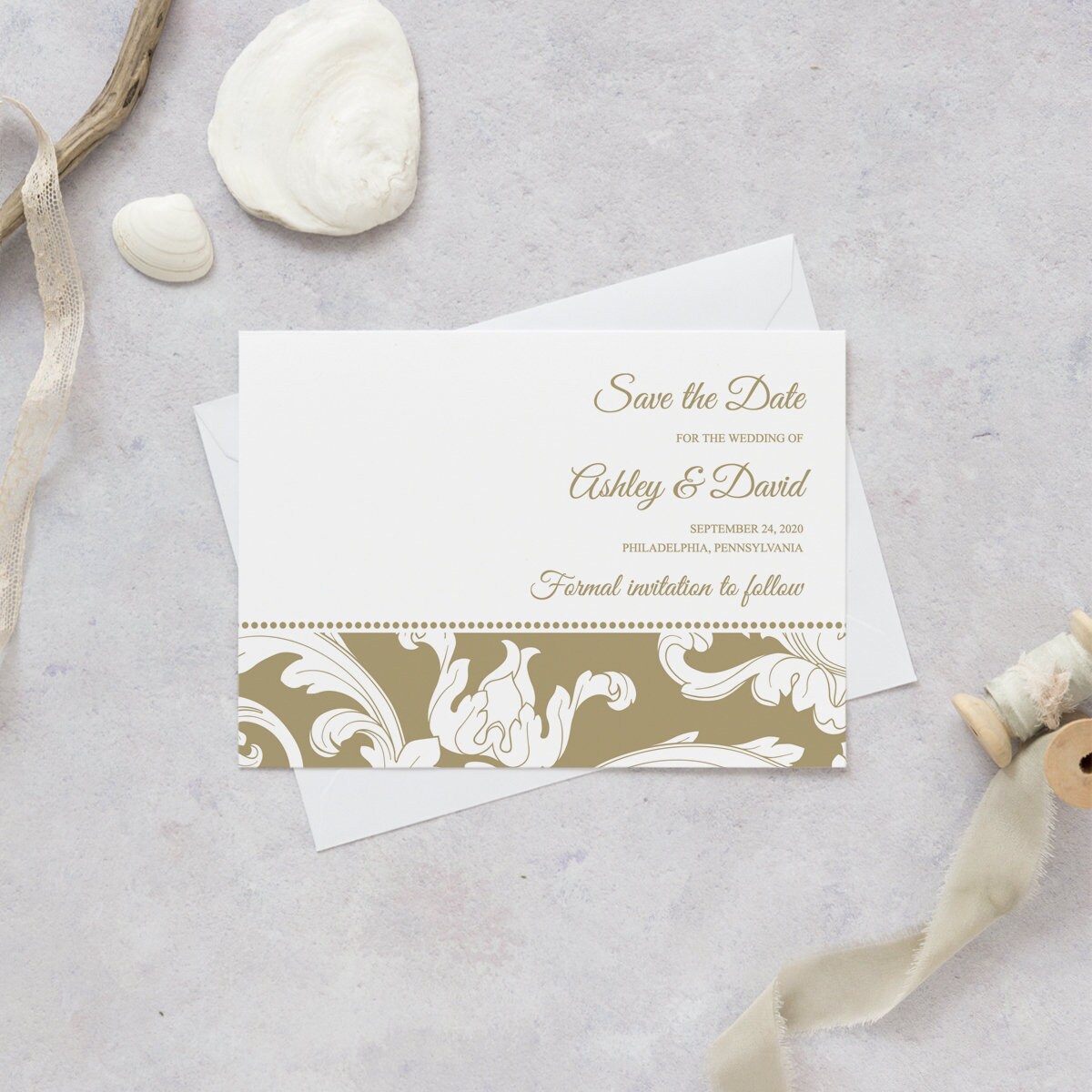 Printable Save the Date Card Template elegance - Etsy