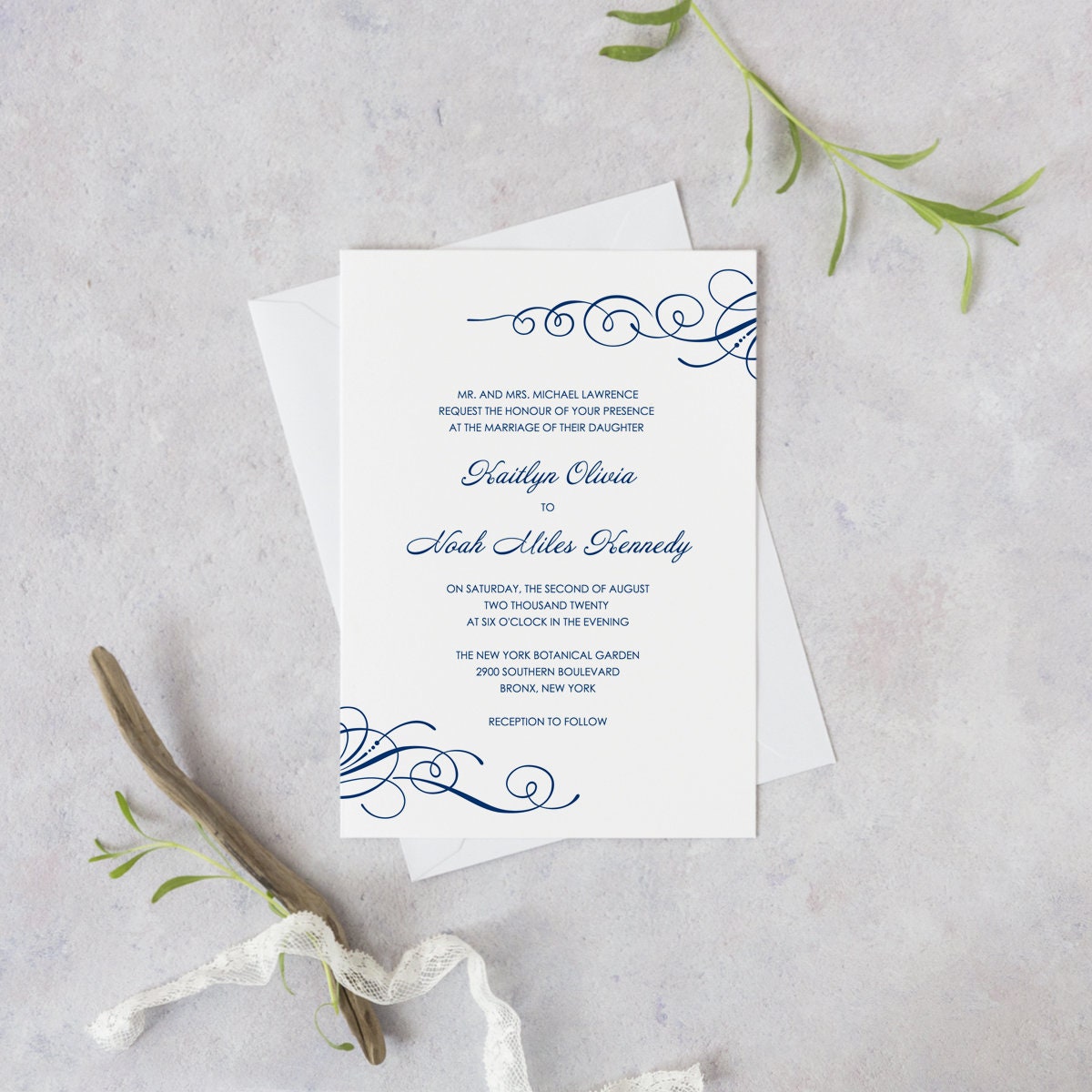 Wedding Invitation Template tender Twirls With | Etsy