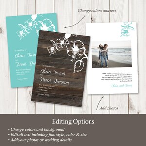 Destination Wedding Program Template hawaii With Hibiscus Flower ...