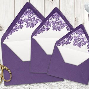 Printable Wedding Envelope Liner DIY Template Vintage Lace - Etsy