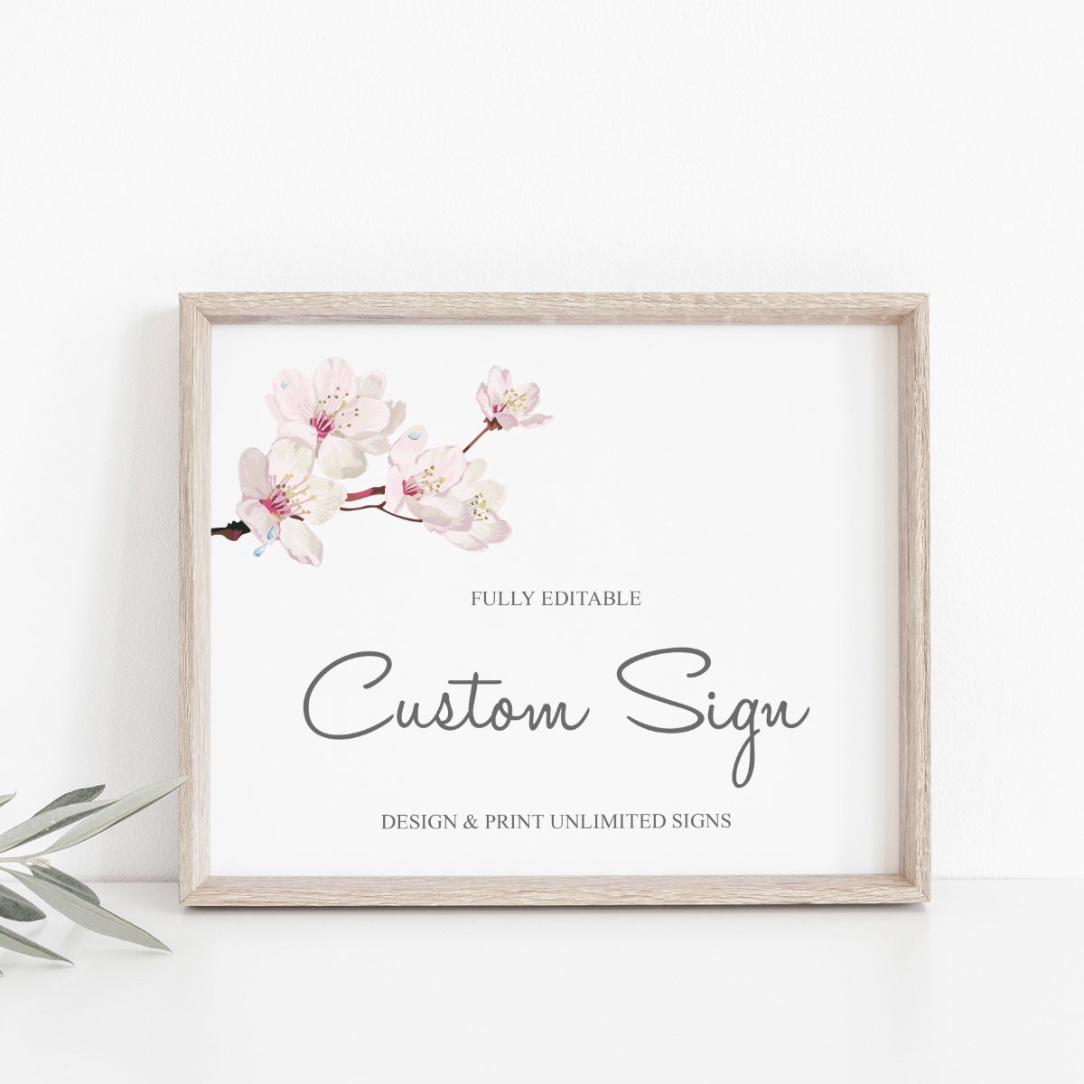 Custom Sign Template cherry Blossom Pink. DIY - Etsy