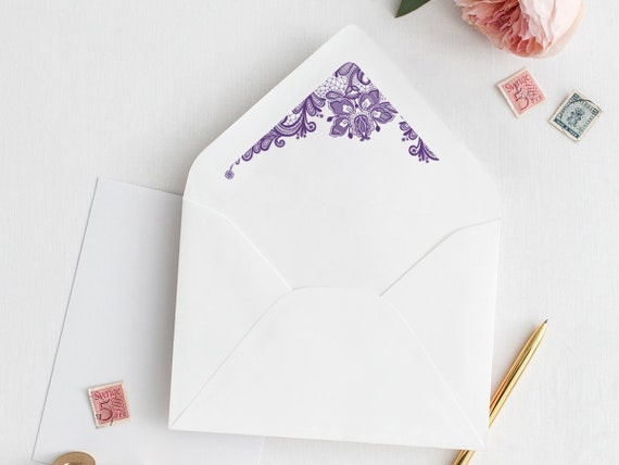 Printable Wedding Envelope Liner DIY Template Vintage Lace - Etsy