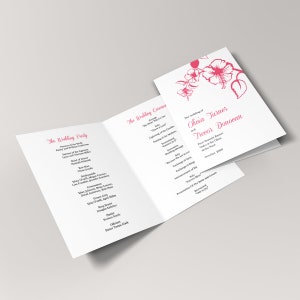 Destination Wedding Program Template hawaii With Hibiscus Flower ...