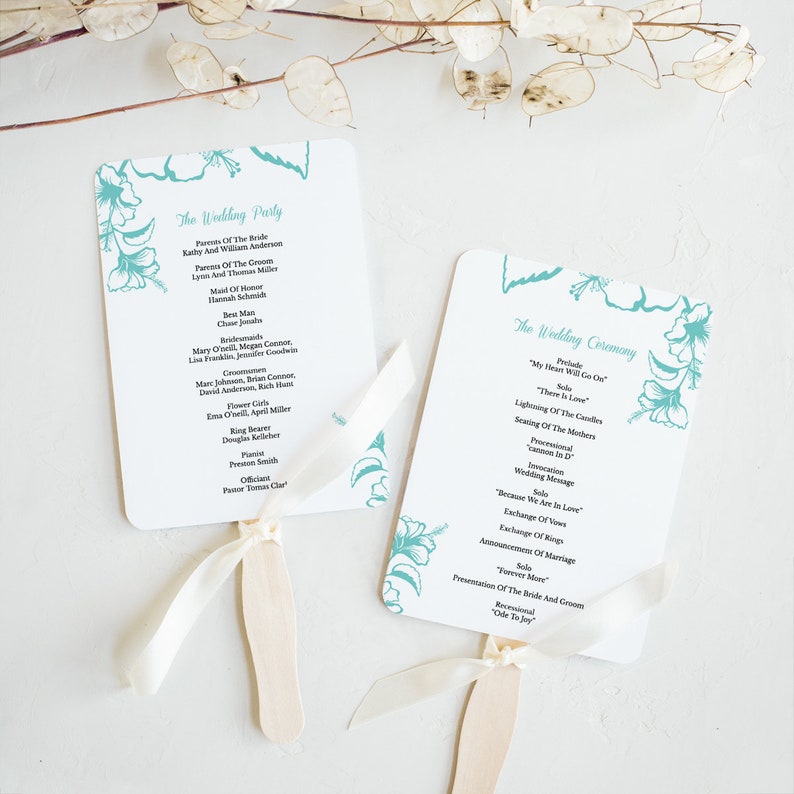 Destination Wedding Fan Program hawaii With - Etsy